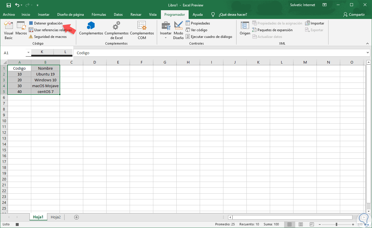 Cómo hacer una macro Excel 2019, 2016 - Solvetic