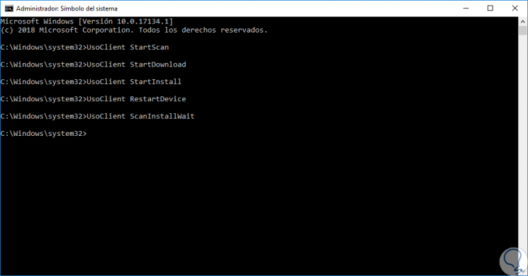 Comando CMD o Powershell para actualizar Windows 10 - Solvetic