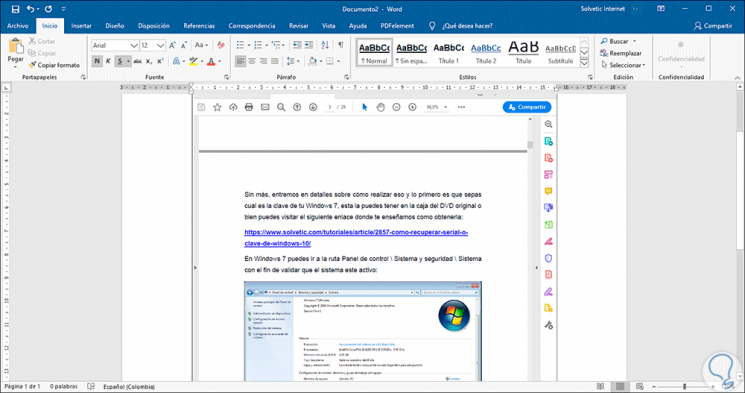 Cómo insertar un PDF en Word 2019 y Word 2016 - Solvetic