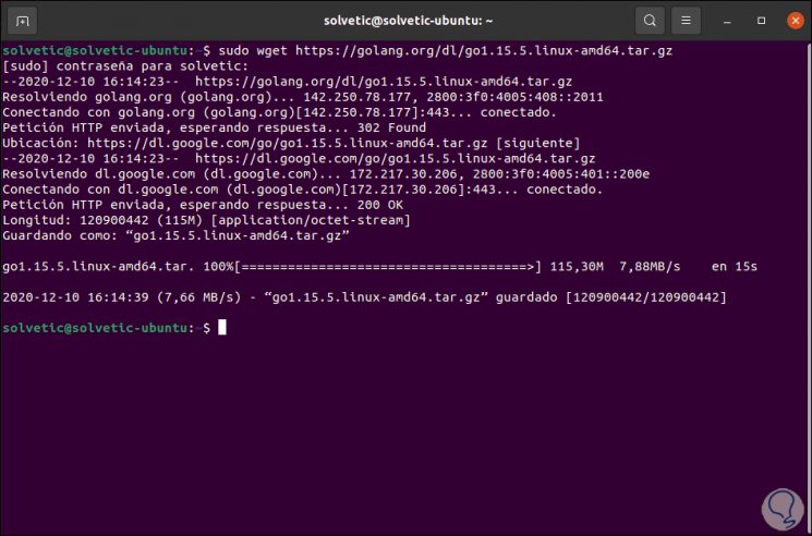 Instalar o desinstalar Go Ubuntu 21.04, 20.04 - Solvetic