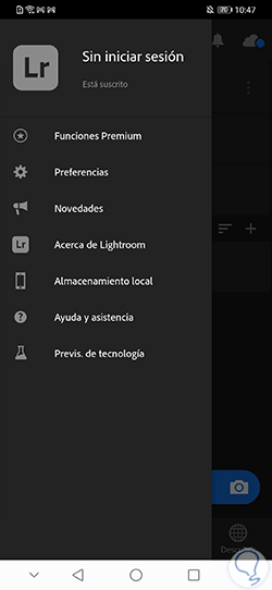 La interfaz de Lightroom Mobile ️ - Solvetic