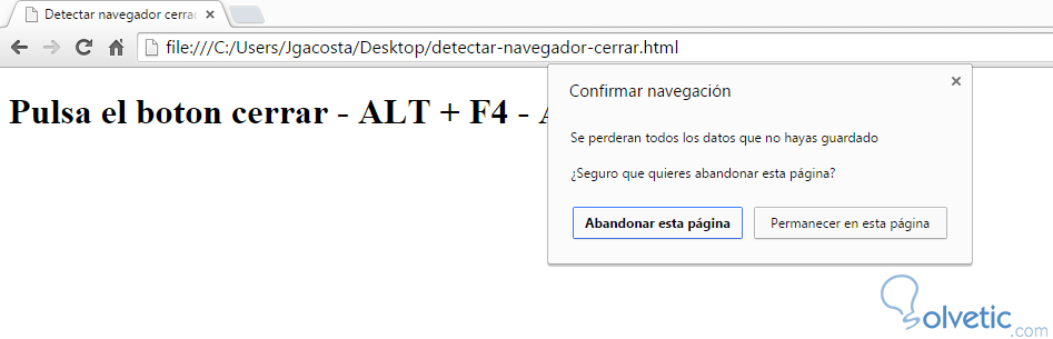 Detectar cuando se cierra el navegador con JavaScript - Solvetic
