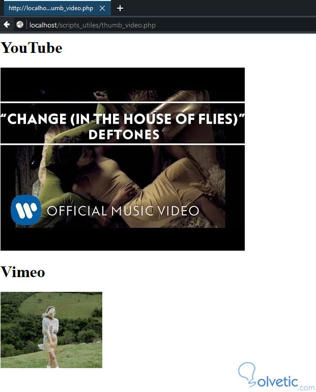 Obtener miniatura de vídeos con PHP - Solvetic